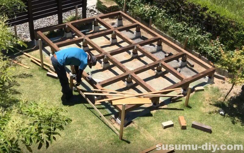 【ひとりde小屋づくり】＃5 大引き・根太レスで床組みします！スタイロフォームで床断熱！ ～すすむDIY - susumu-DIY