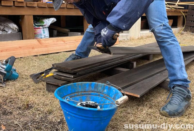 【ひとりde小屋づくり】＃13 外壁「安価な野地板を使って杉板の鎧張り（下見張り）」の施工 ～すすむDIY - susumu-DIY