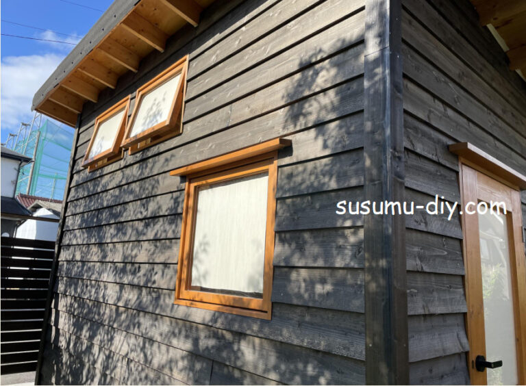 【ひとりde小屋づくり】＃13 外壁「安価な野地板を使って杉板の鎧張り（下見張り）」の施工 ～すすむDIY - susumu-DIY